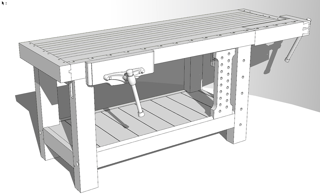 Modeling a workbench AND creating drawing from LayOut - LIVE! - Page 3 ...