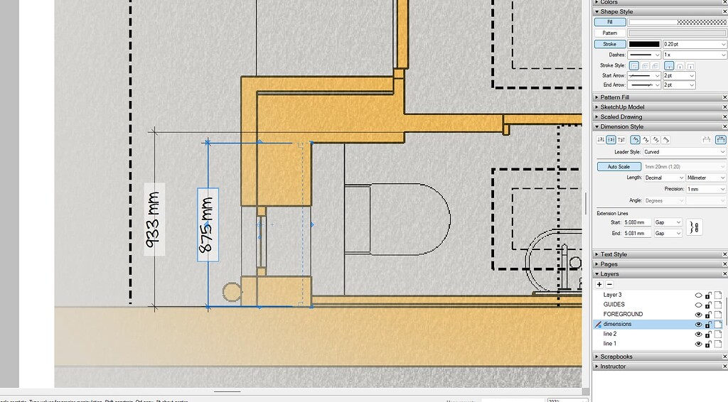 Dimension line BUG in Layout 2023 - anybody noticed this? - LayOut - SketchUp Community