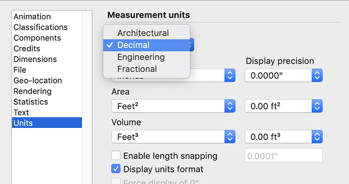 Setting number format to decimal - Tutorials - SketchUp Community