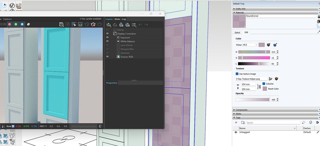 SketchUp V-ray problem with Edges Texture - V-Ray for SketchUp ...