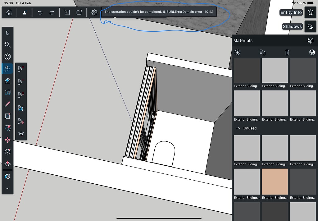 3D warehouse error - SketchUp for iPad - SketchUp Community