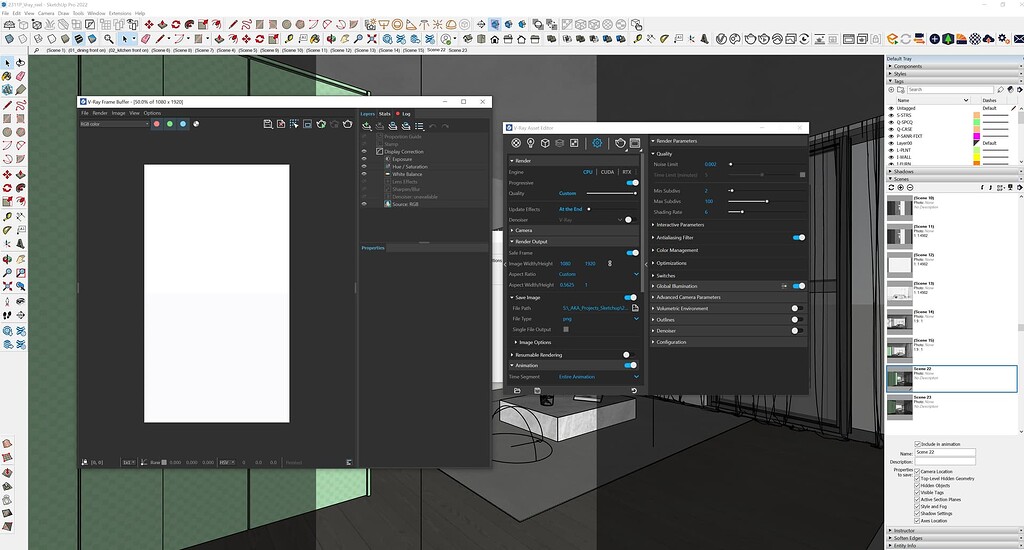 Vray Sketchup Animation - screen is all white - V-Ray for SketchUp ...