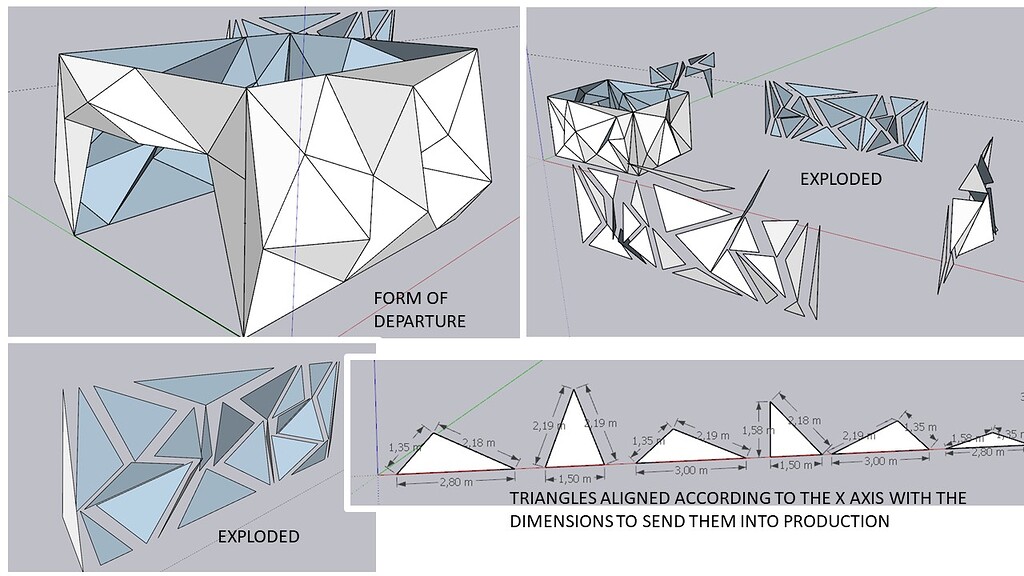 Rotate all triangles and align to generate the development - SketchUp ...
