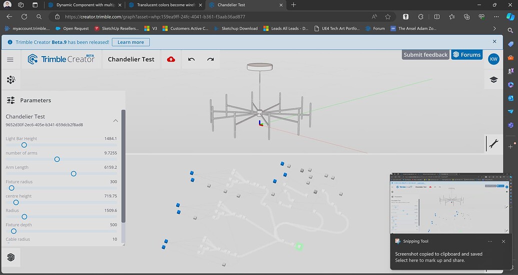 Dynamic Component with multiple resizable arms / rays? - Dynamic Components - SketchUp Community
