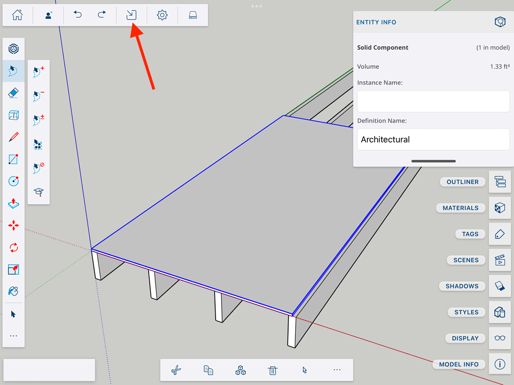 How do I save an entity I made to reuse for later? - SketchUp for iPad ... How do I save an entity I made to reuse for later? - SketchUp for iPad ...