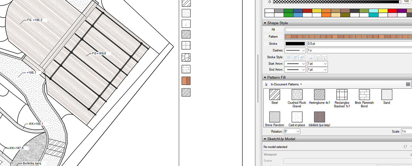 Connect patterns from SketchUp to LayOut or vice versa?! - Pro ...