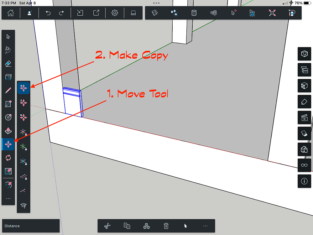 Array in su for ipad - SketchUp for iPad - SketchUp Community