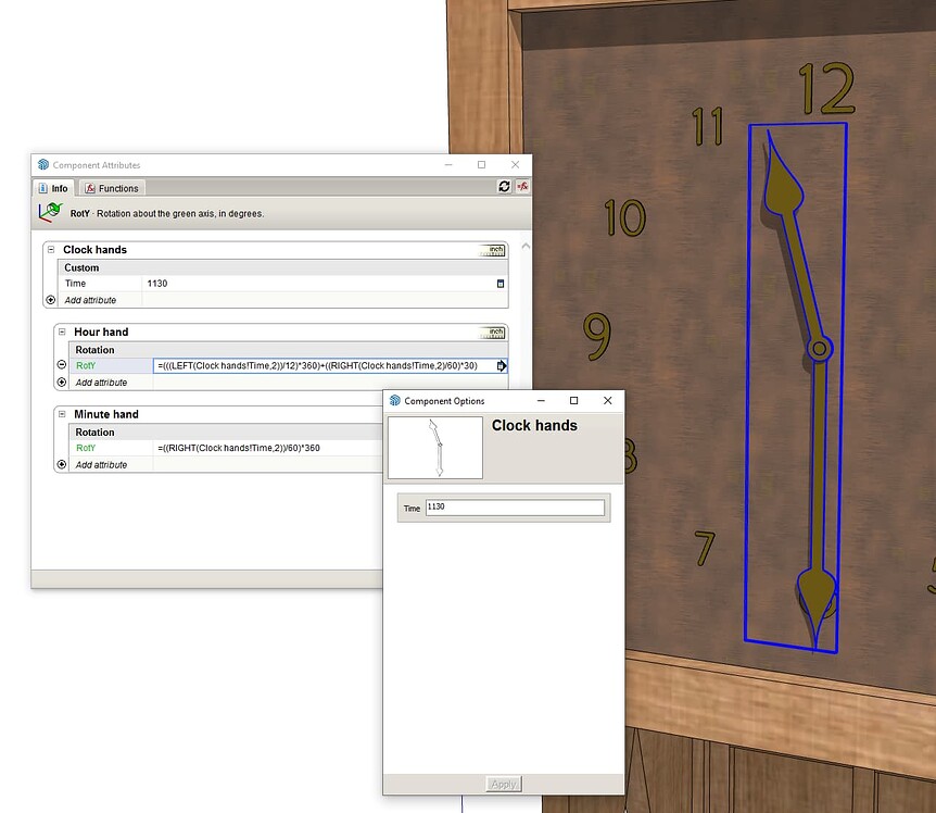 How to create Dynamic Component for clock? (just type the numbers ...