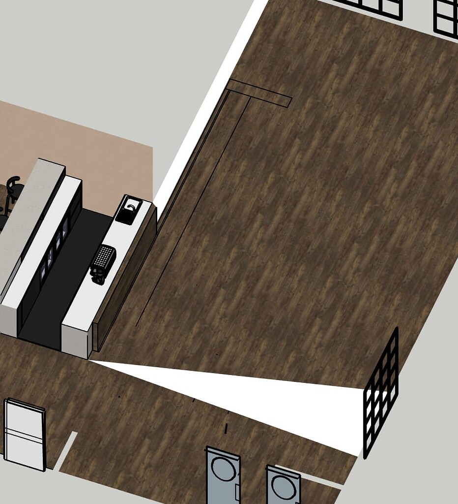 White Triangle shape on the floor - SketchUp Free - SketchUp Community