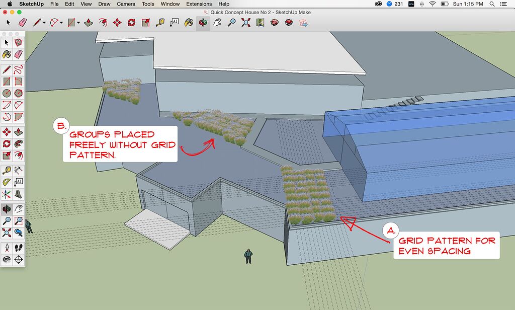 How to quickly fill a large area with tall grass components? (Photo ...
