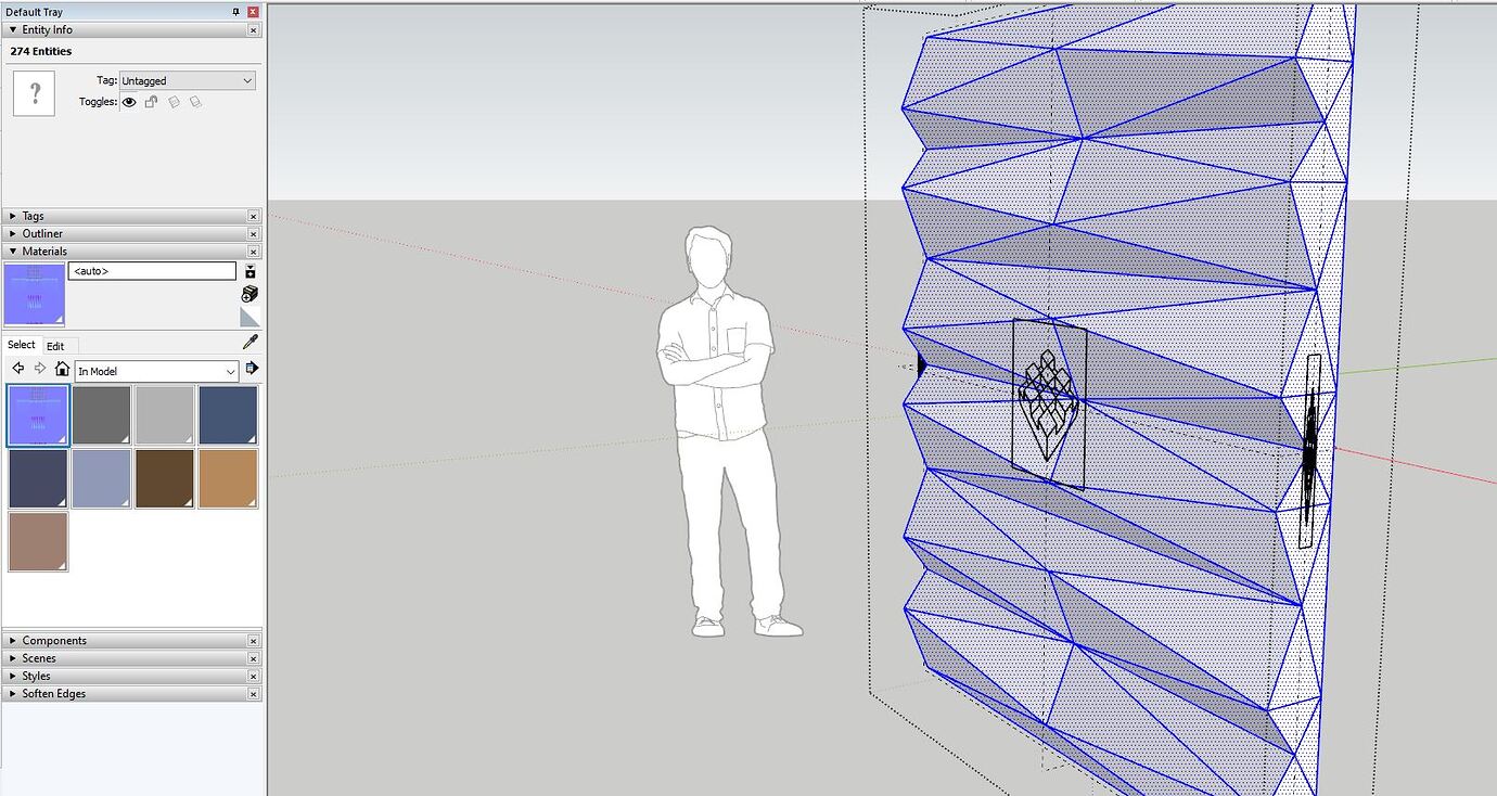 Creating a repeat pattern/material from a 3d component - Pro - SketchUp ...