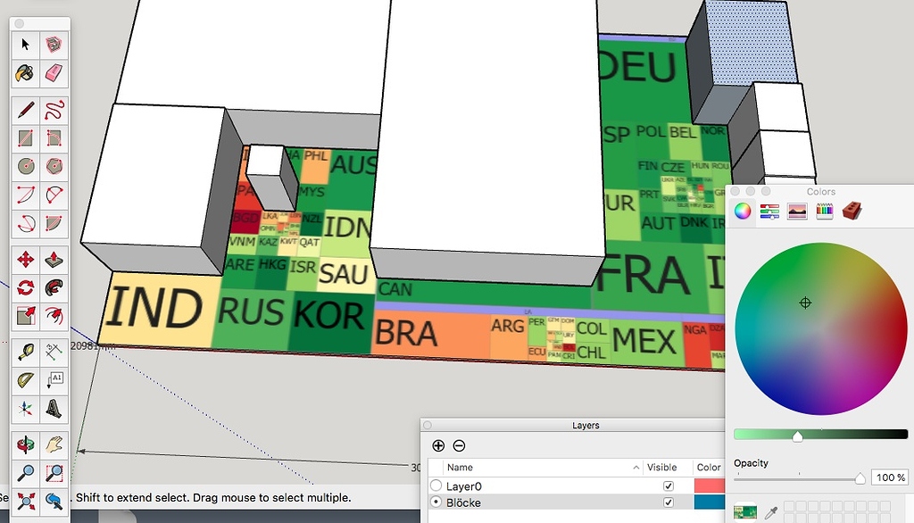 Color picking with the eyedropper (SketchupPro 2018 / MacPro 10.4 ...