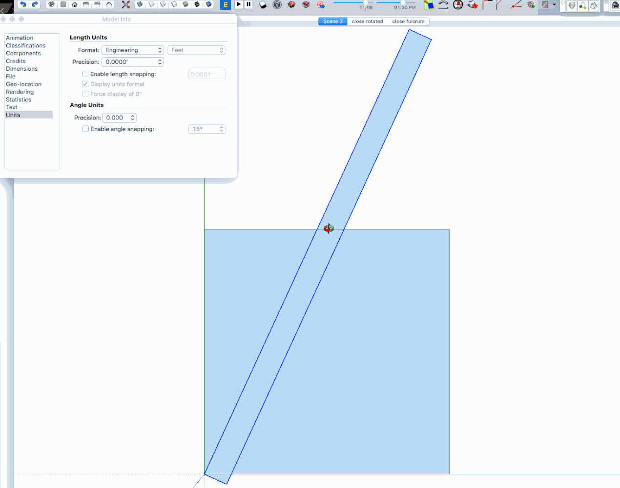 Rotating rectangle precisely - SketchUp - SketchUp Community