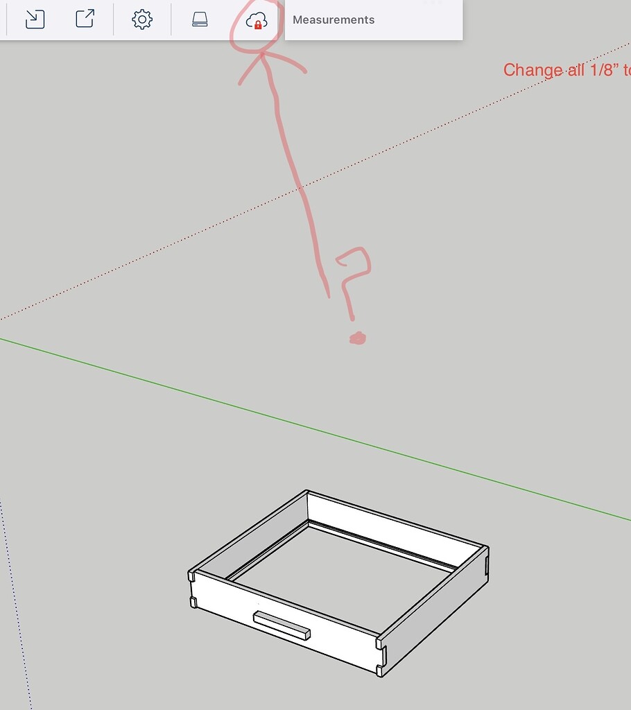 Lock symbol on save cloud? - SketchUp for iPad - SketchUp Community