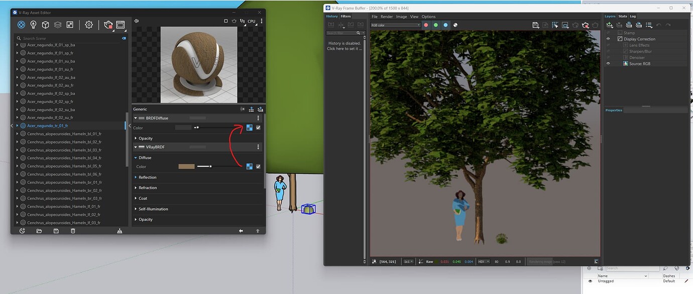 Laubwerk not rendering textures - Extensions - SketchUp Community