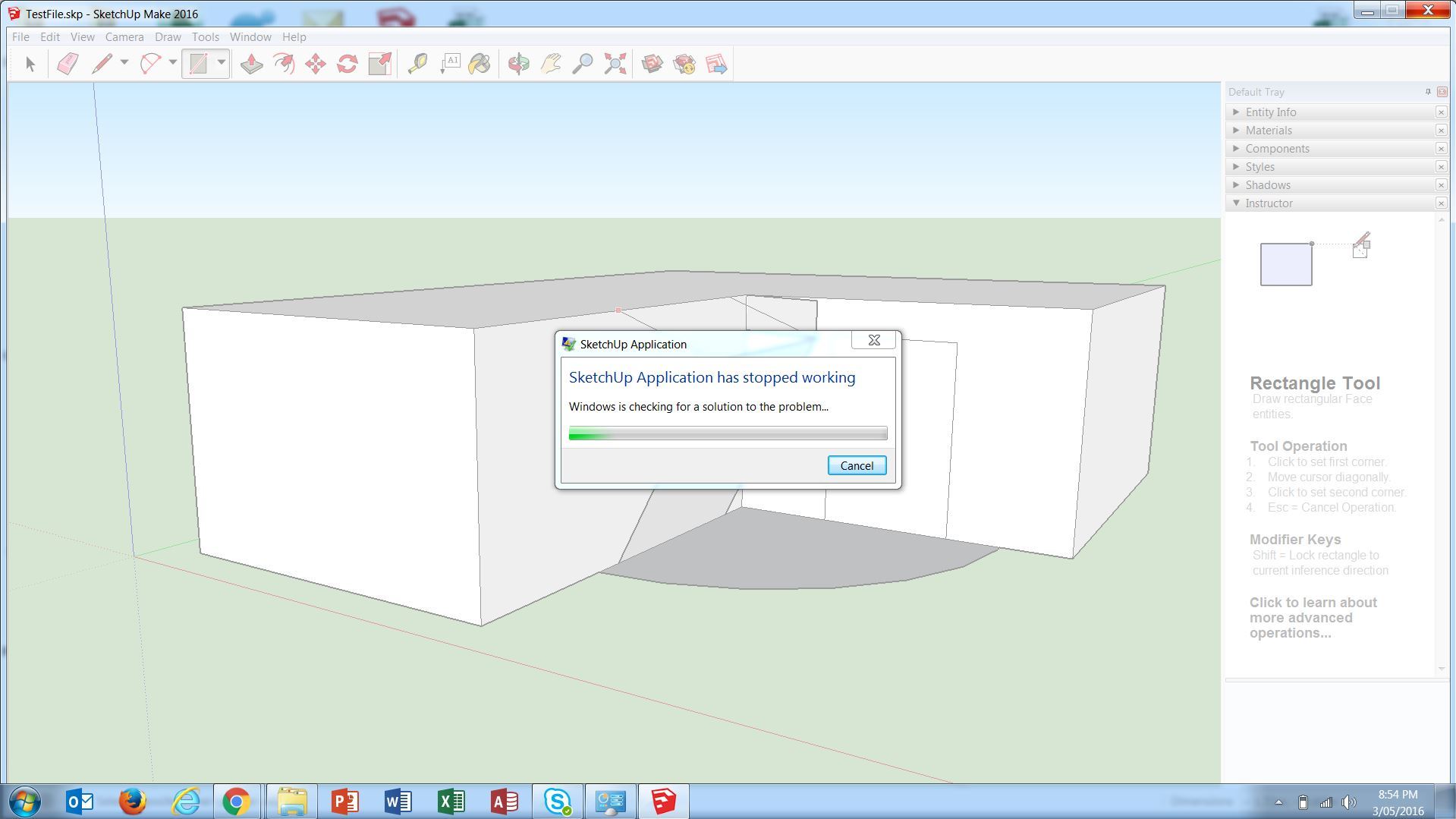 Sketchup Application stopped working - SketchUp - SketchUp Community