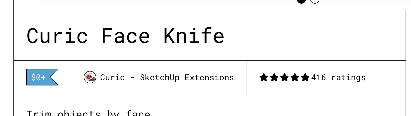 Curic Extensions: Face Knife - Page 3 - Extensions - SketchUp Community