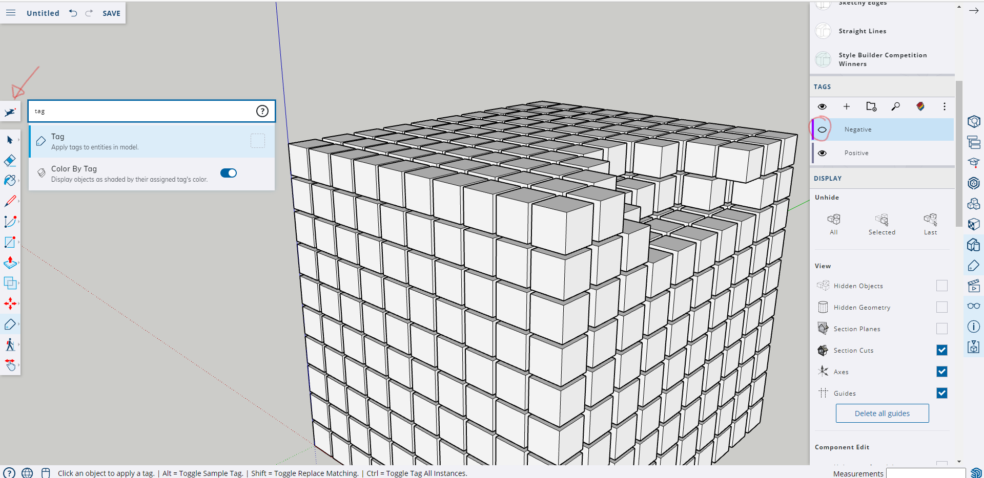 Is there a way to have a negative version of a cube with a grid ...