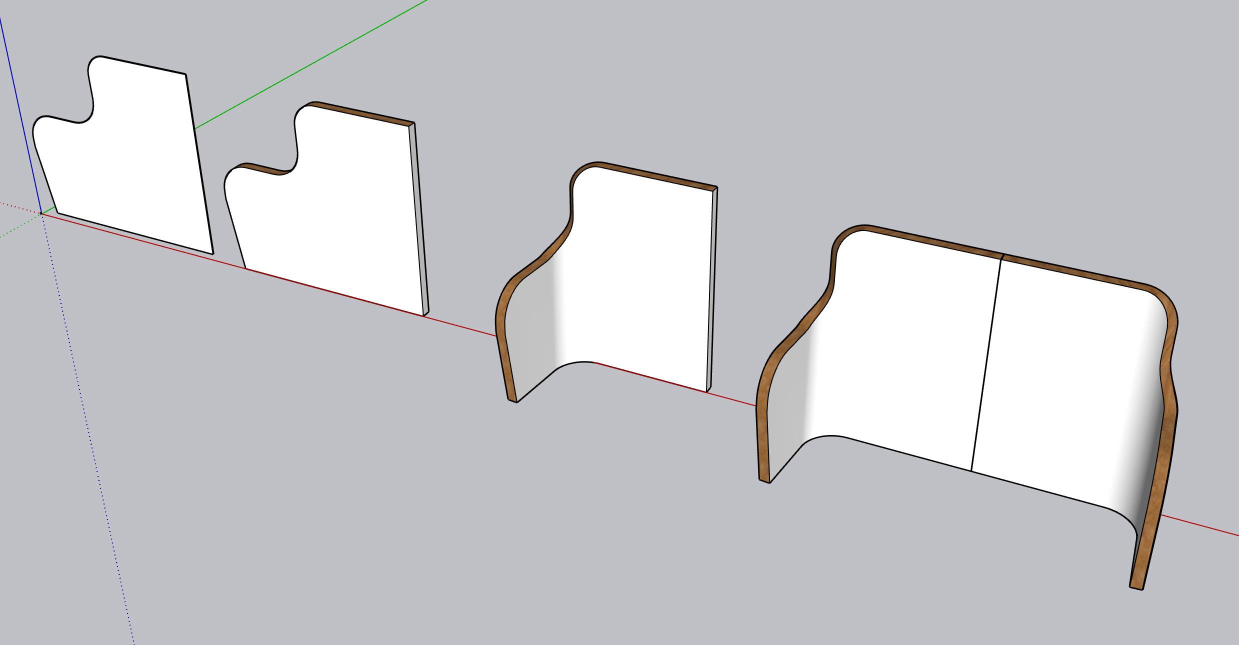 Create Surface Edge Between 2 Curved Surfaces Sketchup Sketchup Community
