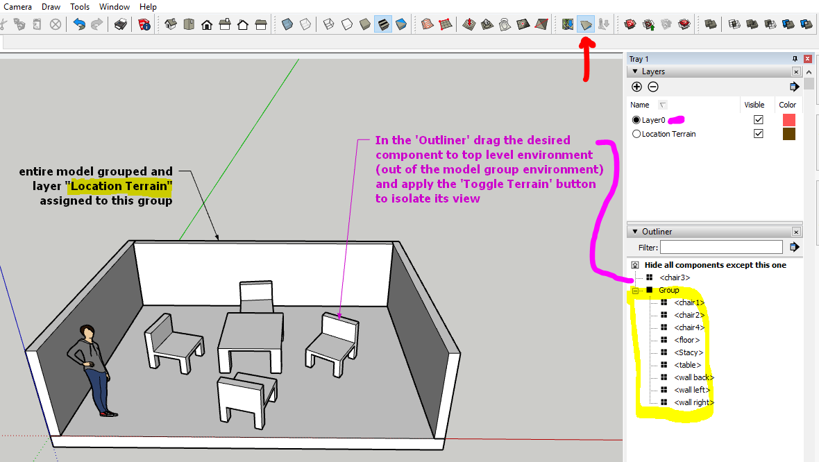 Hide Everything But This Feature Res SketchUp Community