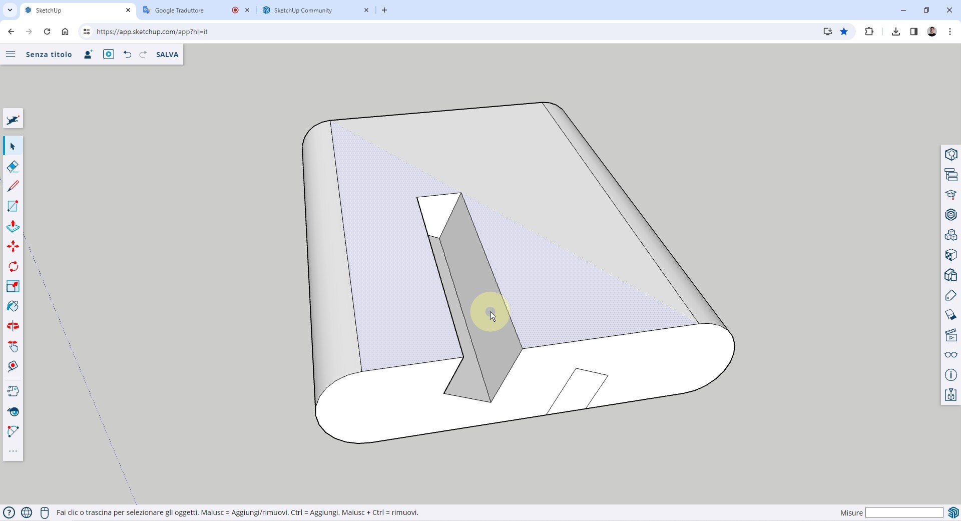Surface becoming triangular for no reason in SketchUp for web ...