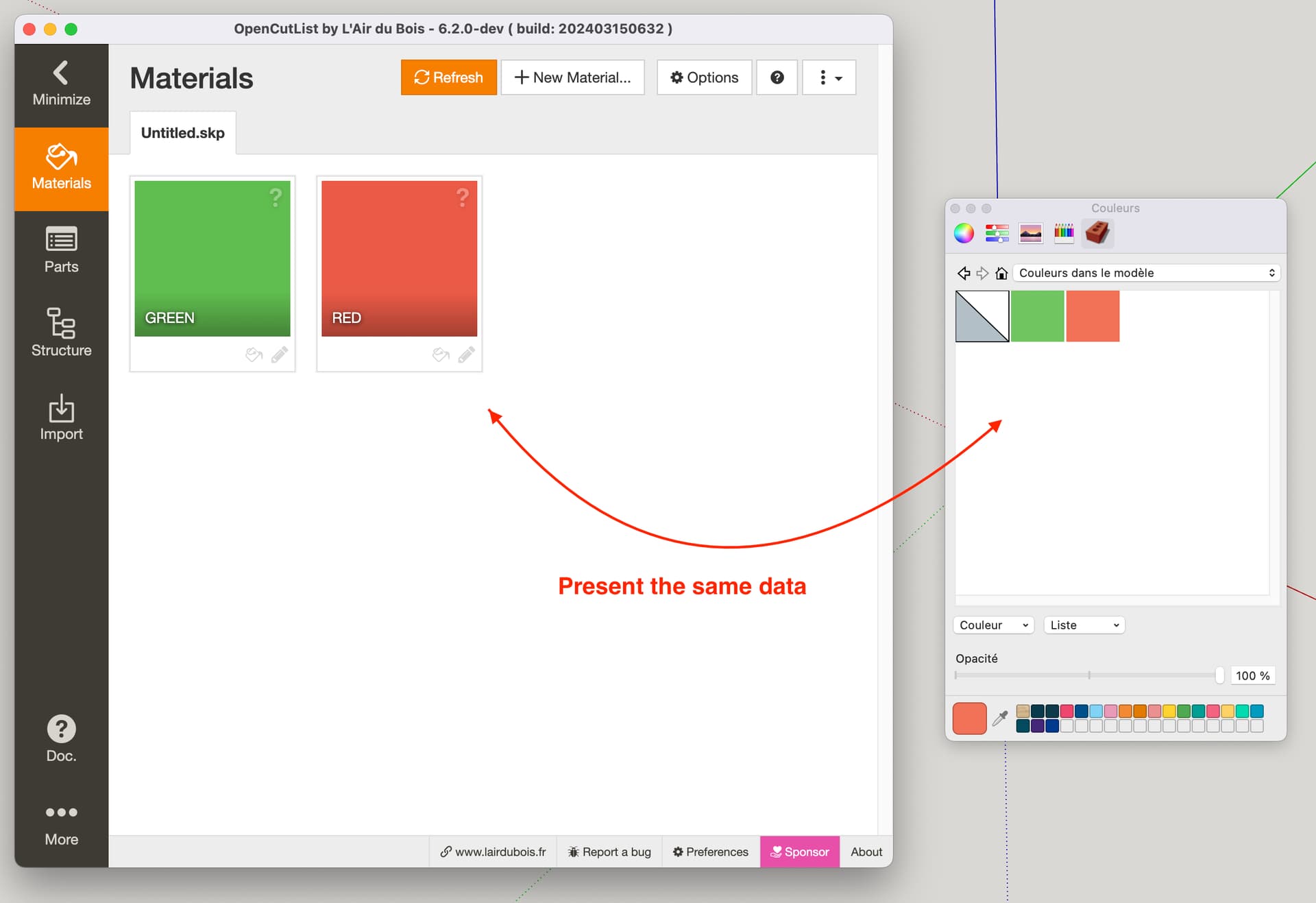 Open CutList Materials - Extensions - SketchUp Community
