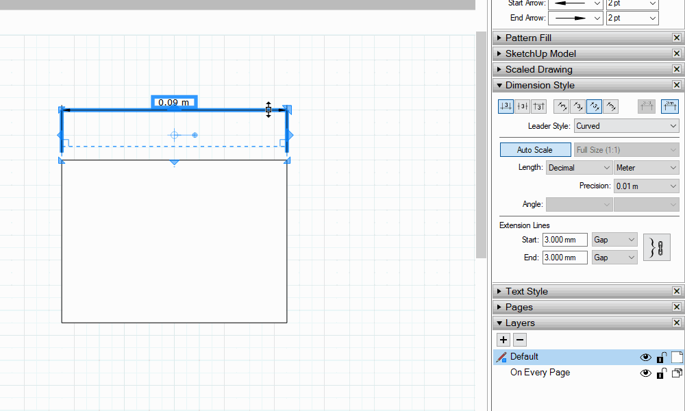 Remove Extension Lines LayOut SketchUp Community