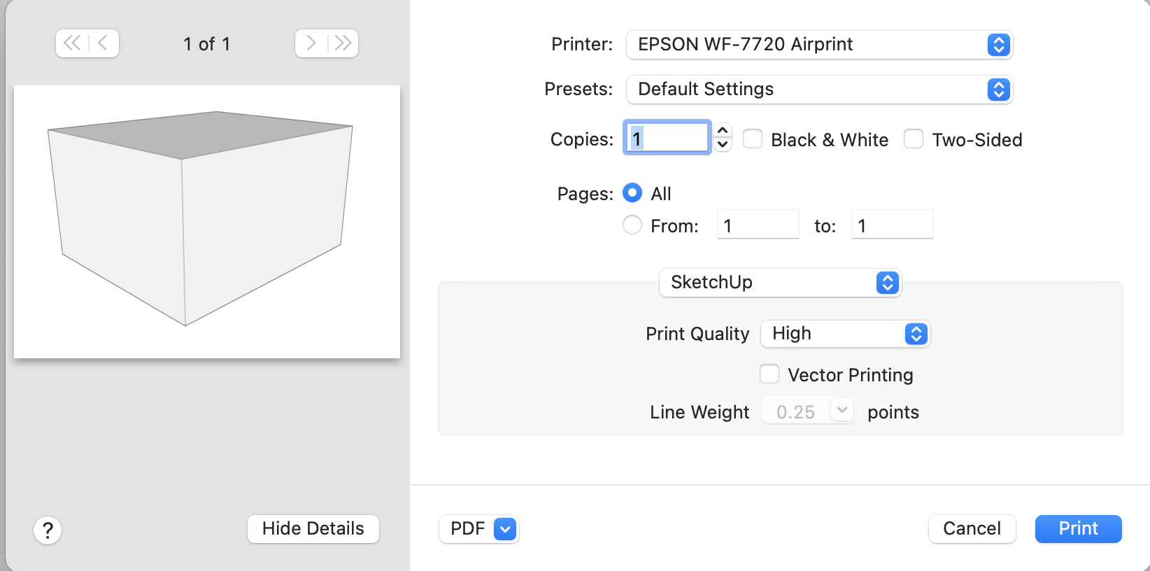 Print Preview MAC - SketchUp - SketchUp Community