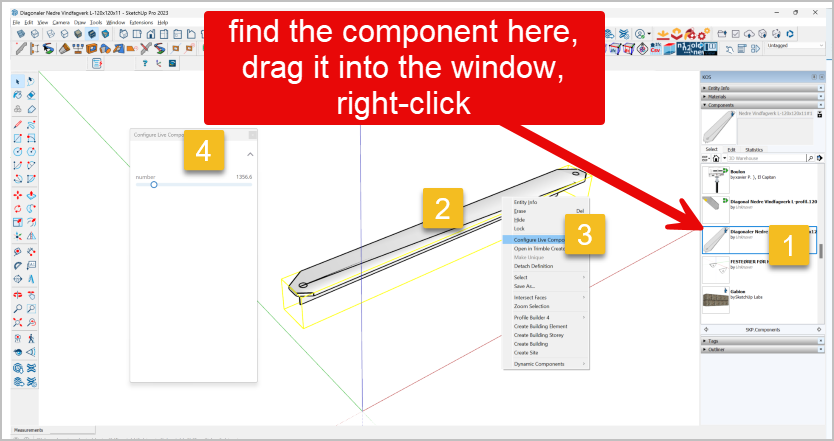 Adjusting The Length Of A Object From Trimble Creator Inside Sketchup Trimble Creator Beta