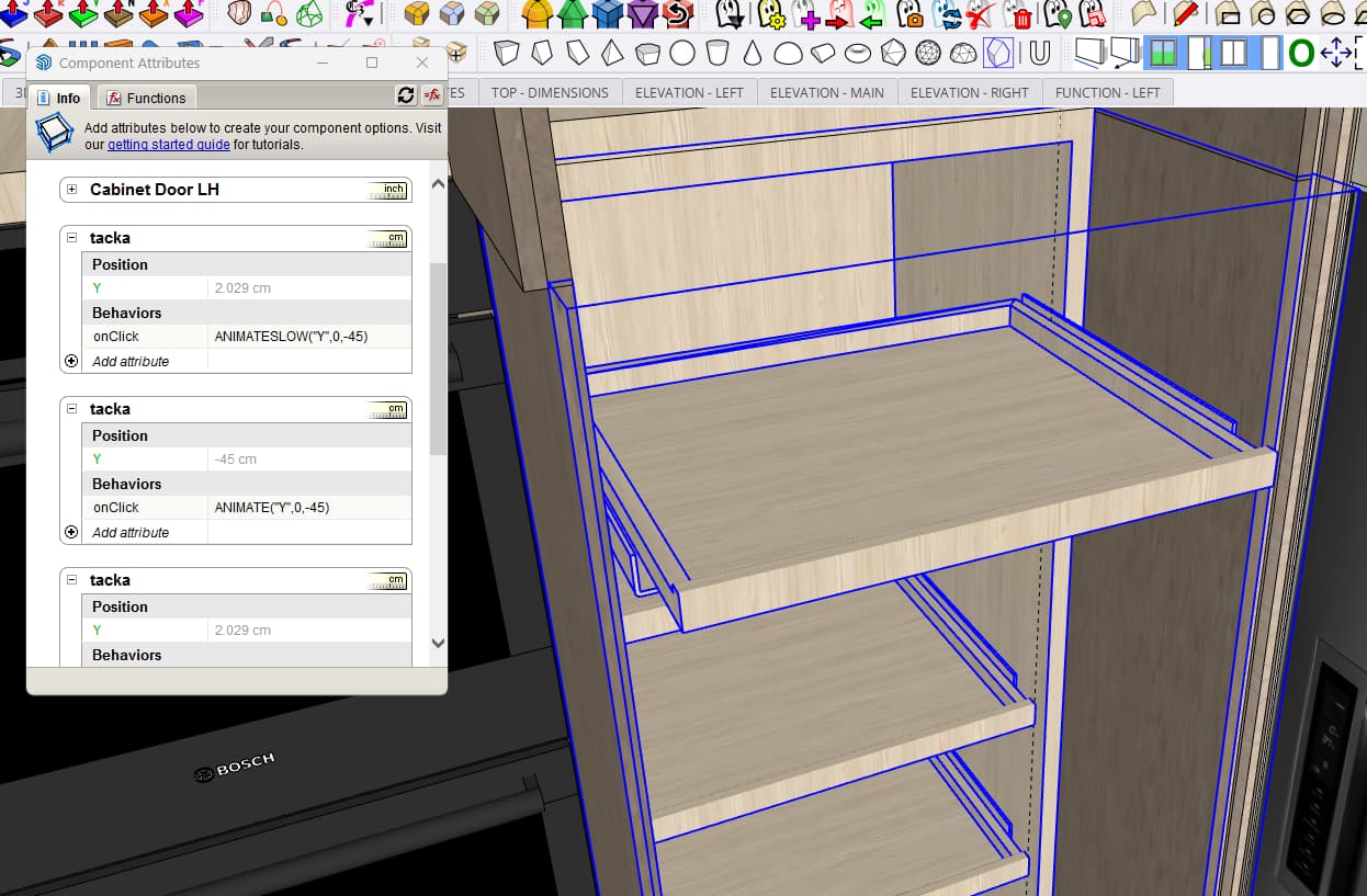 Animated component moves small offset 1st for no reason, requires extra click, returns to wrong ...