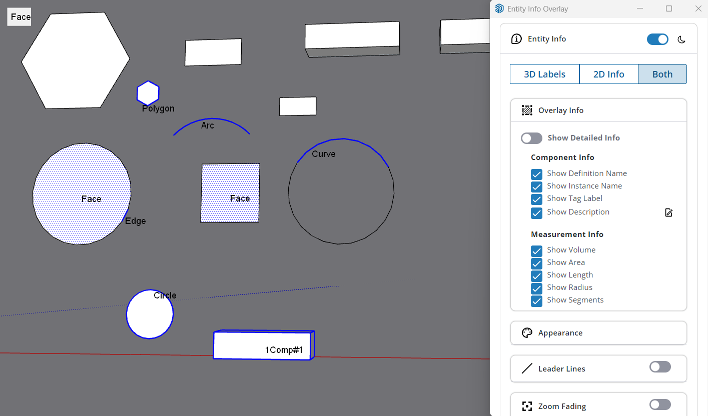 Entity Info Overlay Extension - Extensions - SketchUp Community