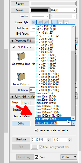 Add Custom Scale In Dimensions LayOut SketchUp Community