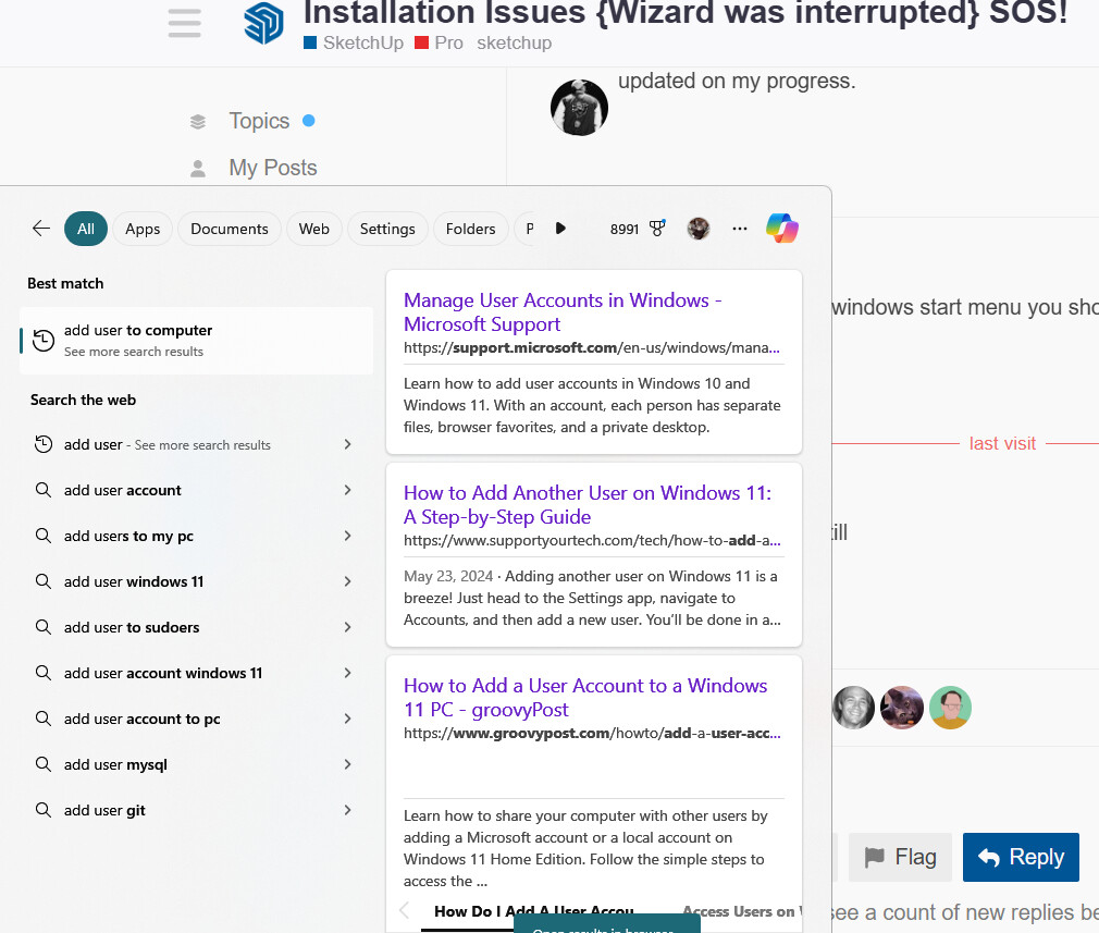 Installation Issues {Wizard was interrupted} SOS! - Page 2 - Pro - SketchUp Community