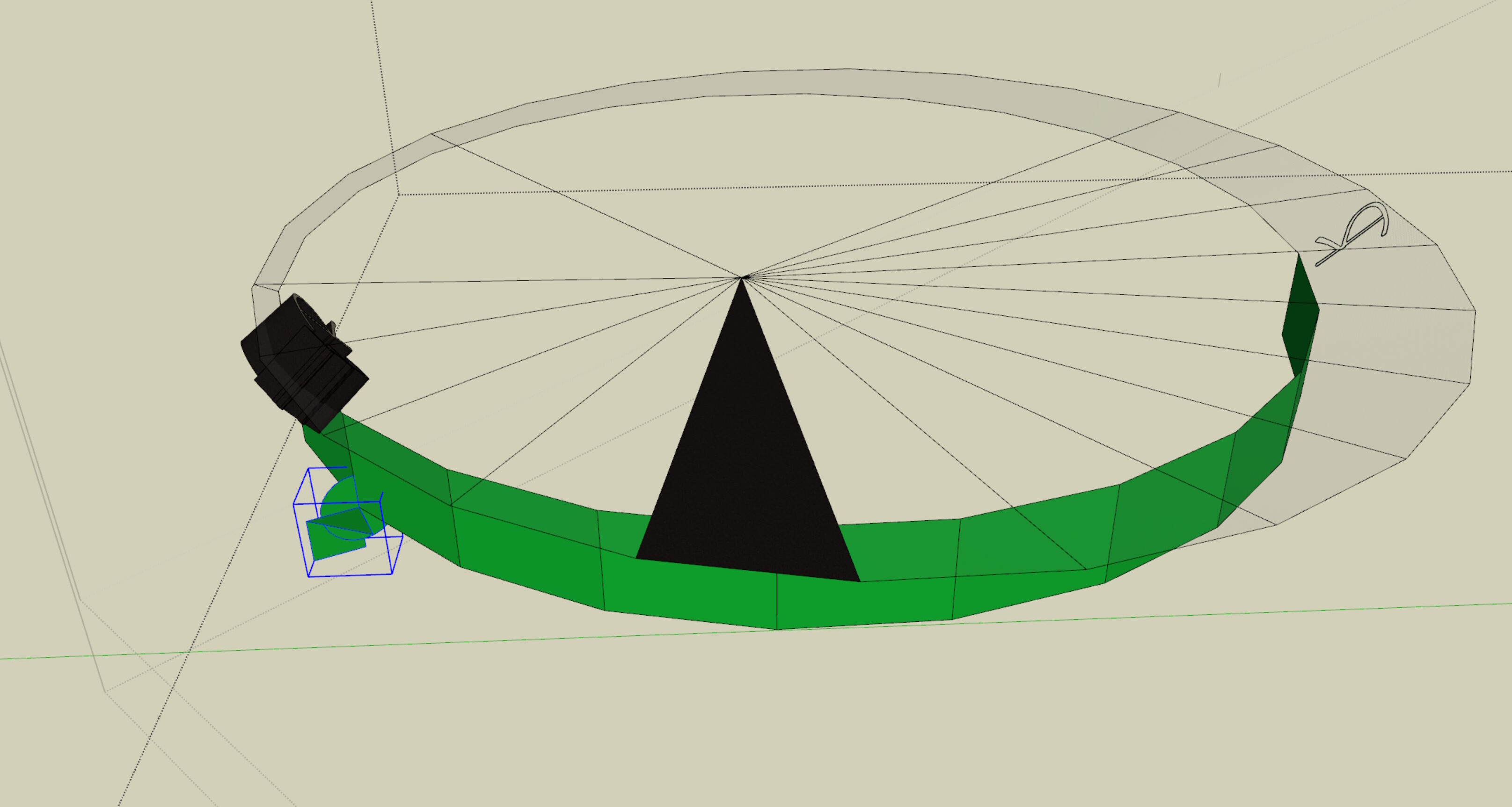 Orientation problem with lettering through diagonal offset glass panes ...