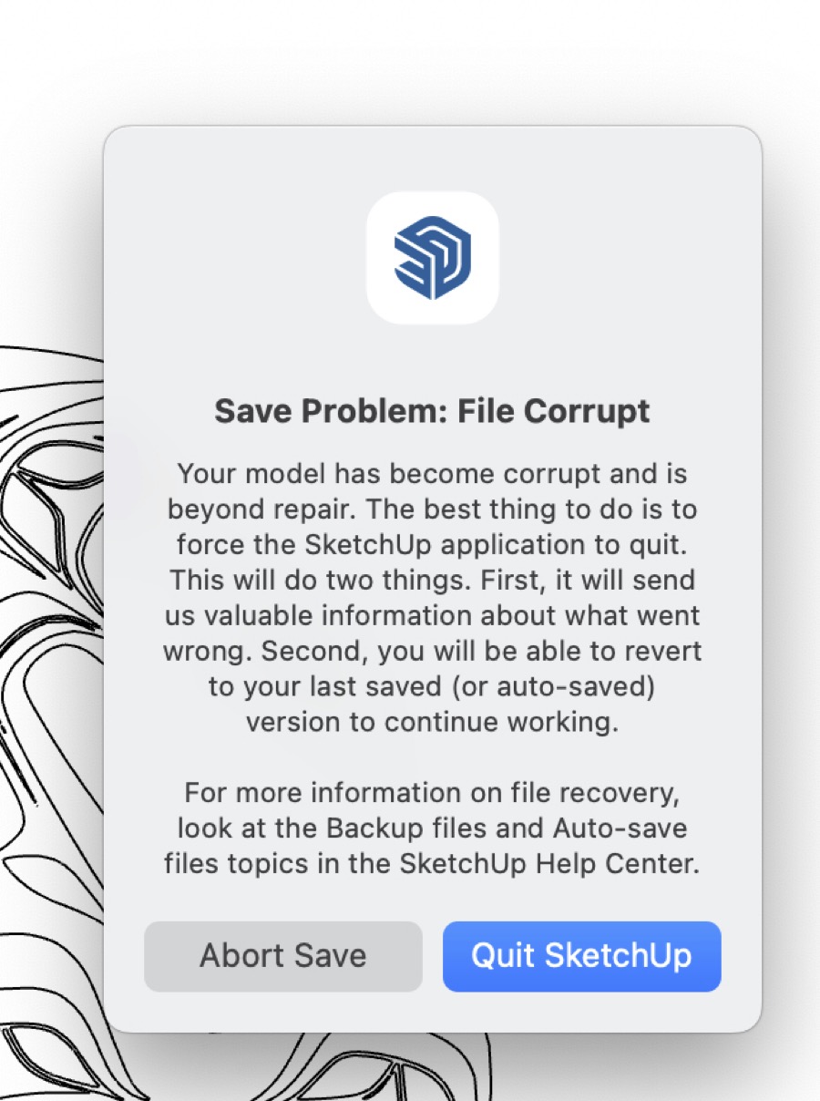 SU Crashing with corrupt file message on TrimBim and .dxf imports - Pro - SketchUp Community