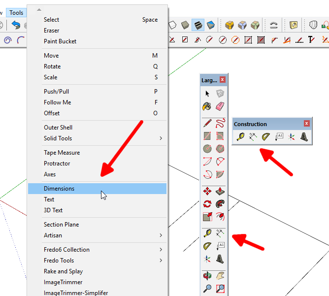 Linear Dimensions Tool In Sketchup Make 2017 SketchUp SketchUp 