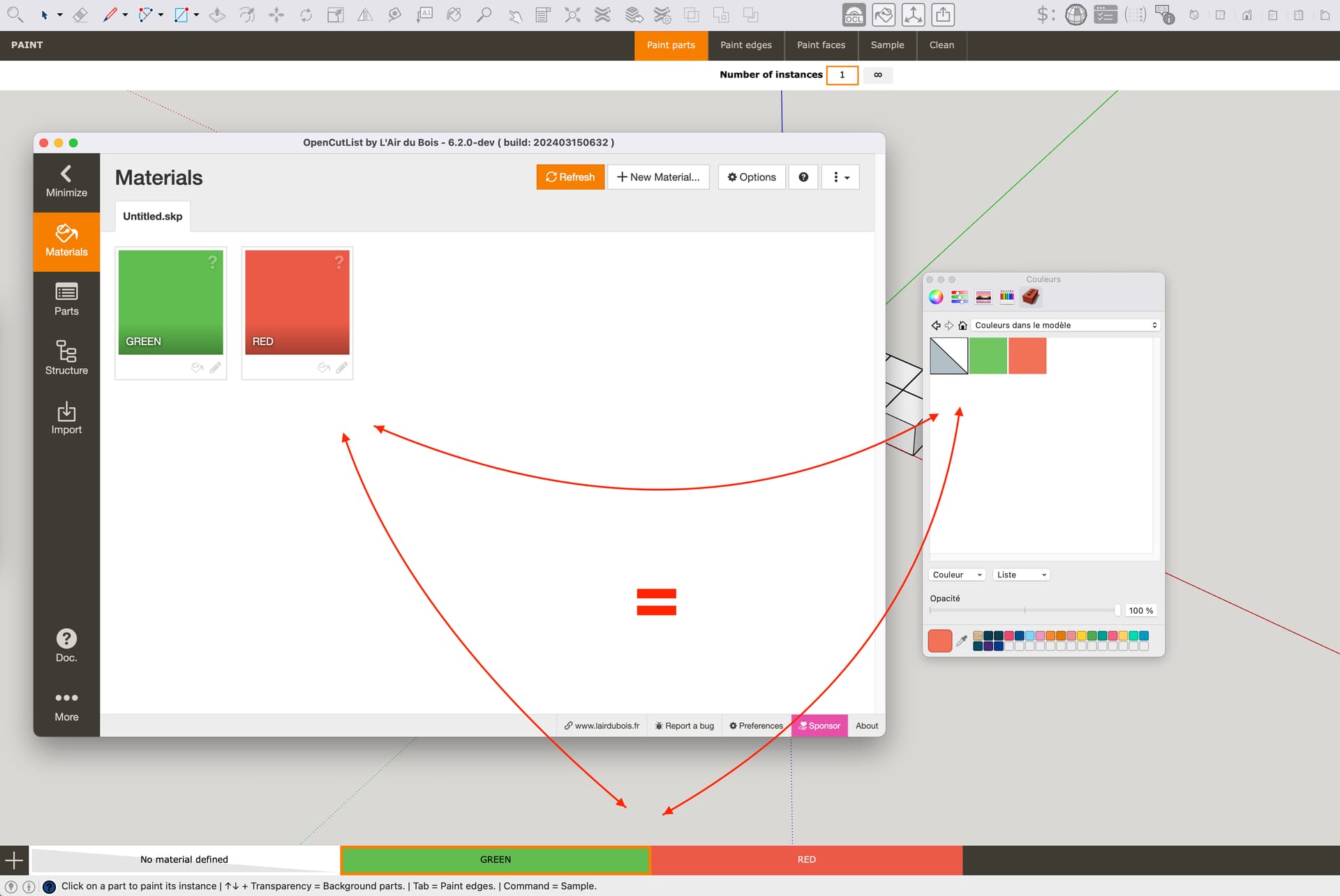 Open CutList Materials - Extensions - SketchUp Community