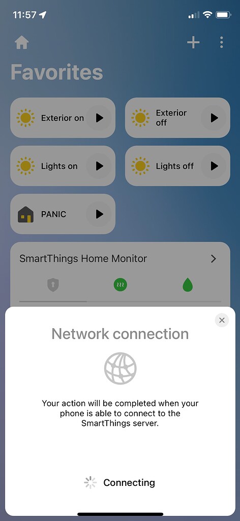 "Network connection" app pop-up - Apps & Clients - SmartThings Community