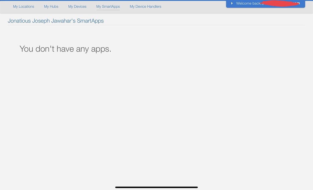 Smartthings Add Smart App Option Missing In Ide Page Smartapps And Automations Smartthings