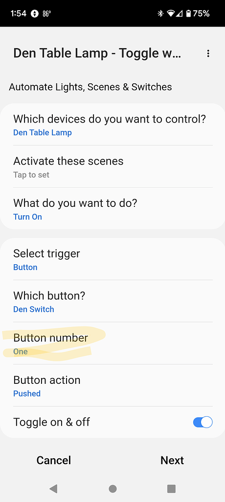 New Smart Lighting App Not Seeing All Buttons May 2023 Smartapps And Automations Smartthings 1349