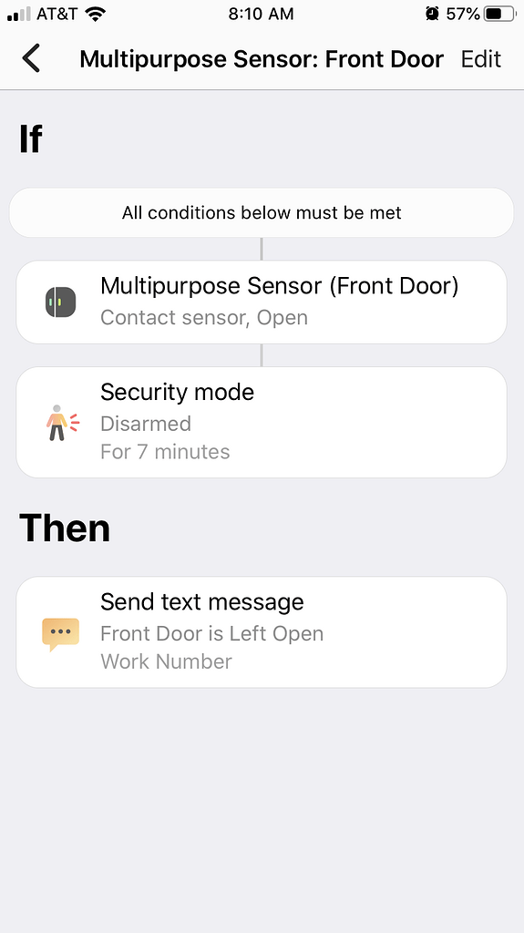 Multipurpose Sensor Alert when door is left open - SmartApps & Automations - SmartThings Community