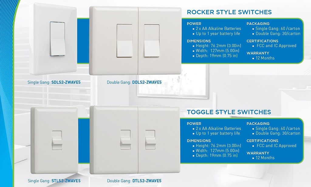 Ecolink "Smart Switch" light switch control - Compatible! - Devices ...