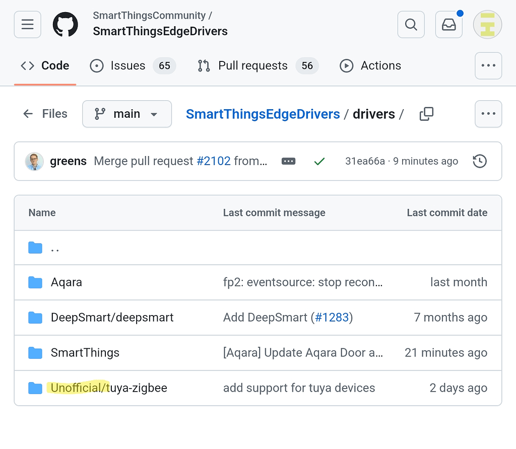 Unofficial stock edge drivers - Connected Things - SmartThings Community