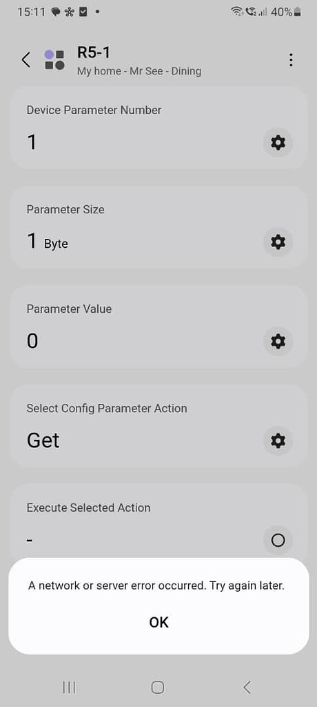 ST App: A network or server error occurred. Try again later - Apps & Clients - SmartThings Community