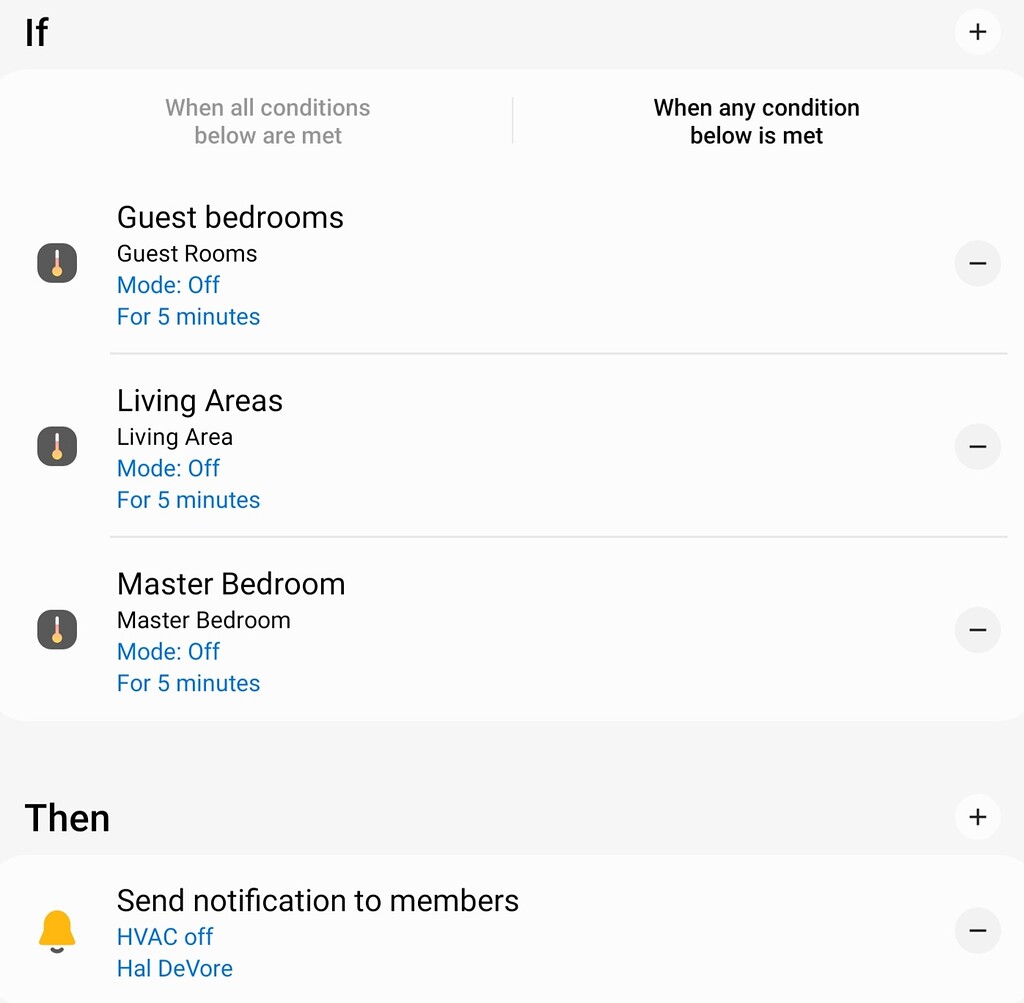 Thermostat mode change as "If" in routines - SmartApps & Automations - SmartThings Community