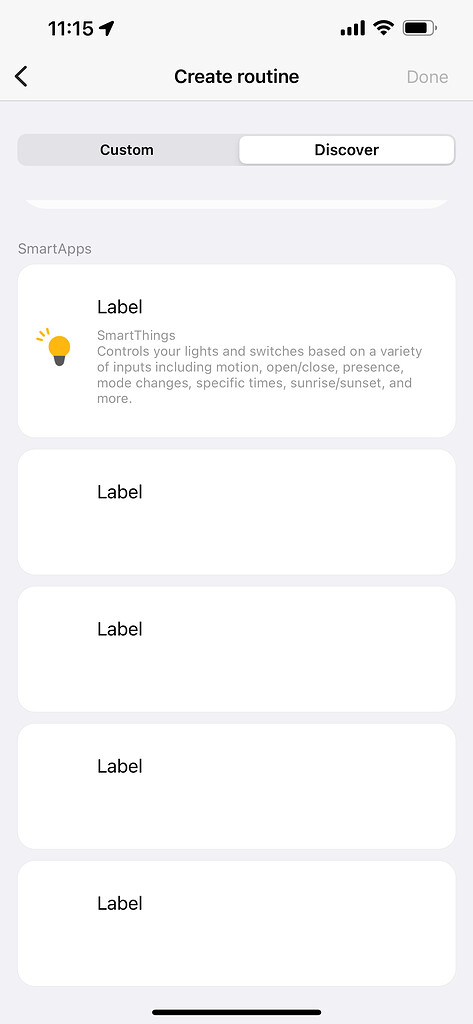 My SmartApp is showing as Label on Smartthings App - SmartApps & Automations - SmartThings Community