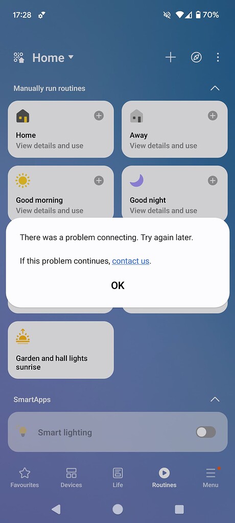 Smart apps smart lighting won't turn on - SmartApps & Automations - SmartThings Community
