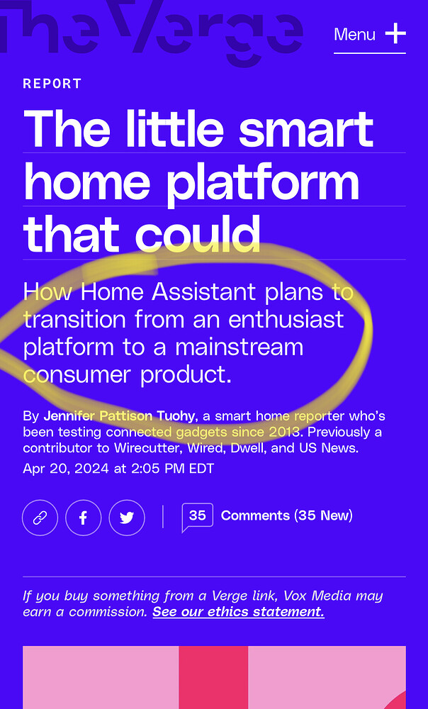 Verge Article on Home Assistant Restructuring - Other Hubs ...
