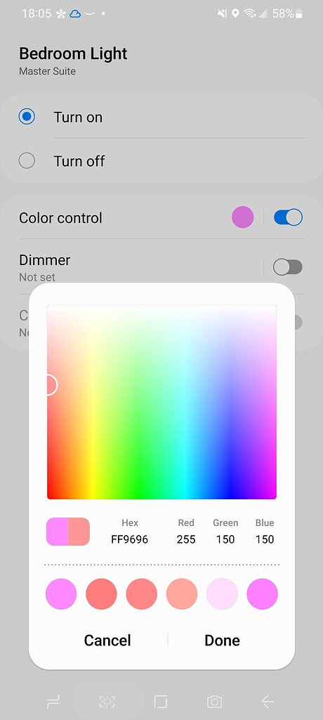 Color wheel (box) in ST routines - SmartApps & Automations - SmartThings Community