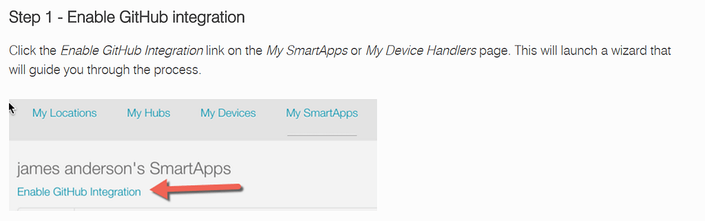 Help Getting Going with CoRE (enable GitHub integration for U.K. account?) - webCoRE ...